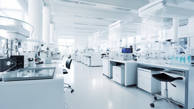 Modern Hi-tech Laboratory Science Stock Illustration - Illustration of ...