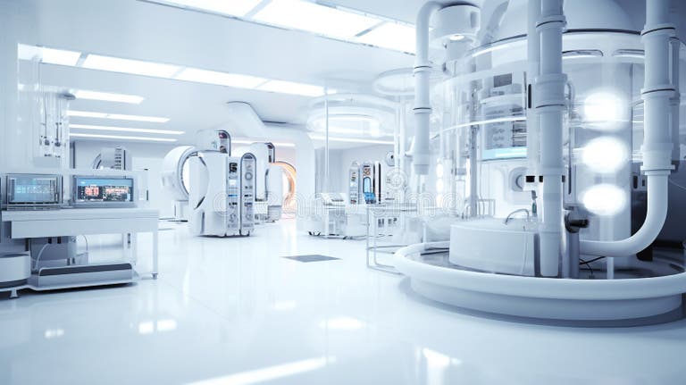 Modern Hi-tech Laboratory Science Stock Illustration - Illustration of ...