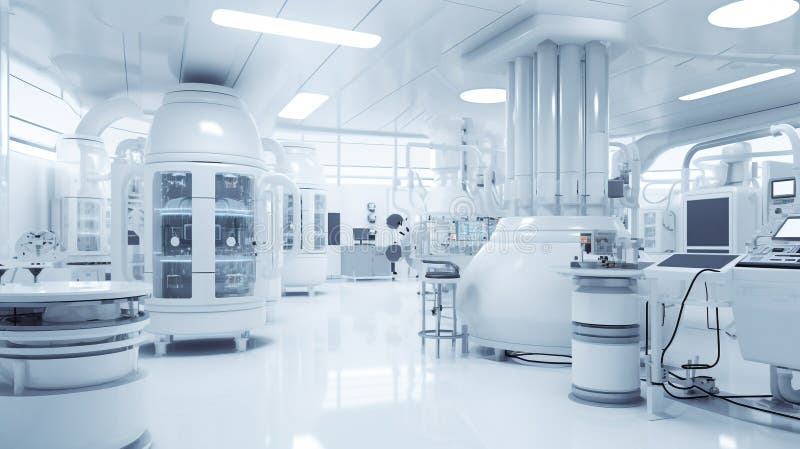 Modern Hi-tech Laboratory Science Stock Illustration - Illustration of ...