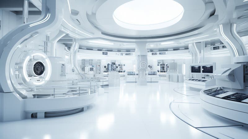 Modern Hi-tech Laboratory Science Stock Illustration - Illustration of ...