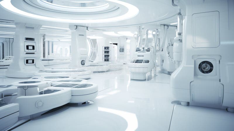 Modern Hi-tech Laboratory Science Stock Illustration - Illustration of ...