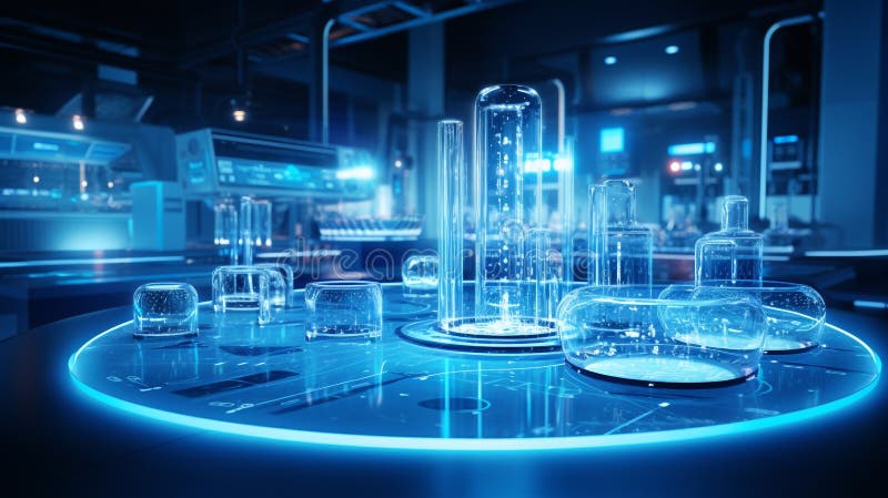 Modern Hi-tech Laboratory Science Stock Illustration - Illustration of ...