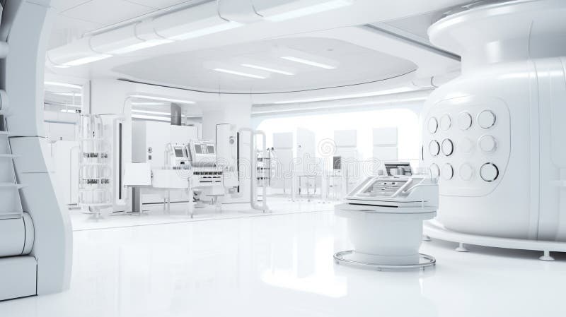 Modern Hi-tech Laboratory Science Stock Illustration - Illustration of ...