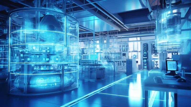 Modern Hi-tech Laboratory Science Stock Illustration - Illustration of ...