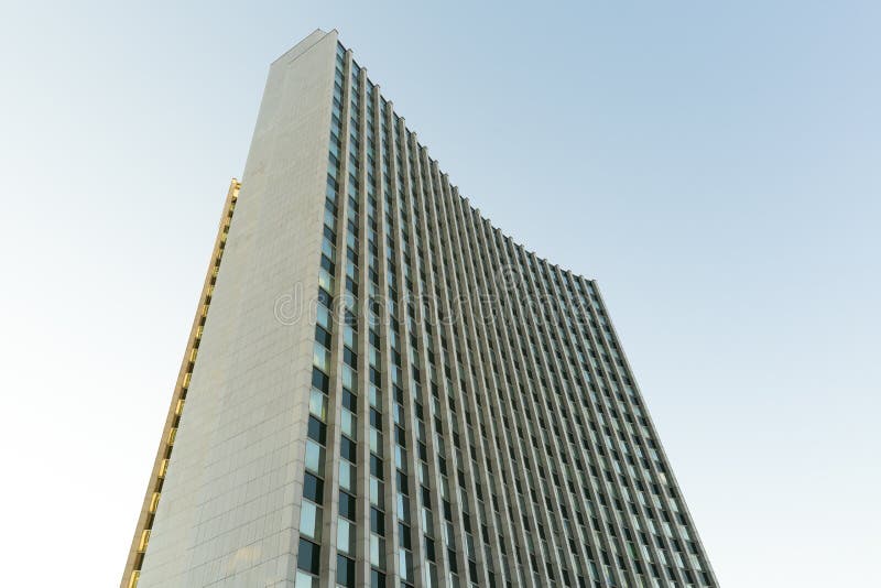 Modern High Building Vertical Lines Stock Photo - Image of headquarter ...