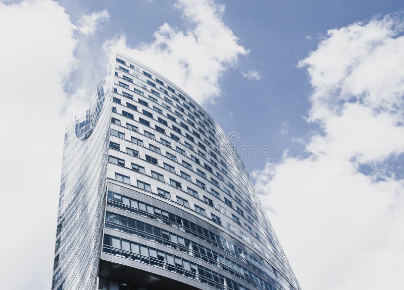 Skyscraper View from the Bottom Stock Photo - Image of city, blue ...