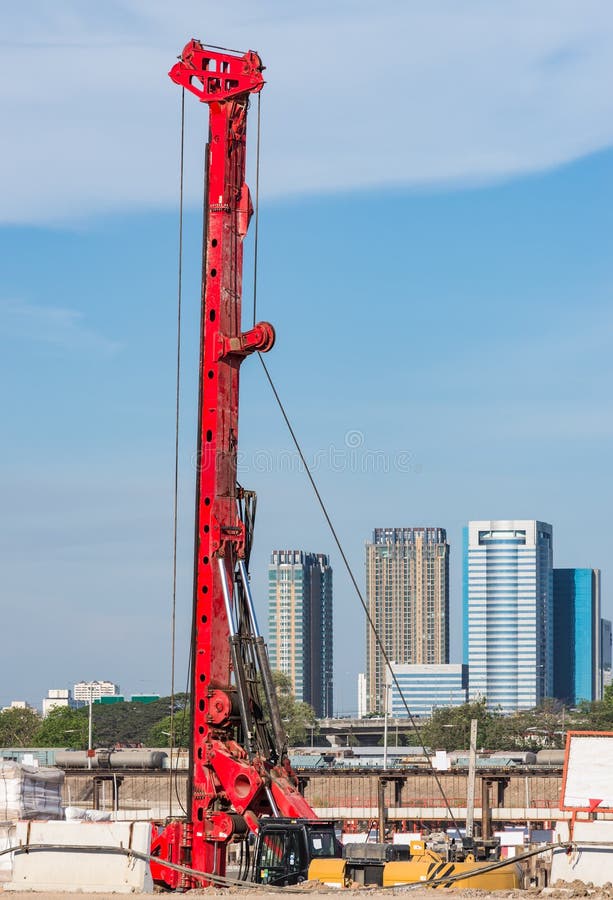 Modern high drill machine stock image. Image of pipe - 75346079