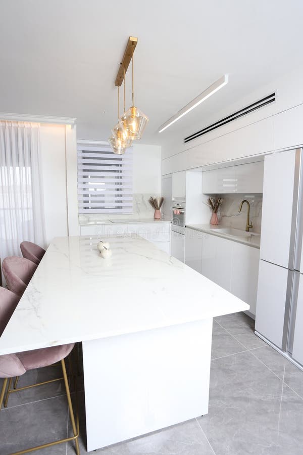 Modern High End Luxury Kitchen Stock Image - Image of architecture ...