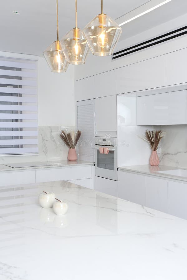 Modern High End Luxury Kitchen Stock Image - Image of elegant ...