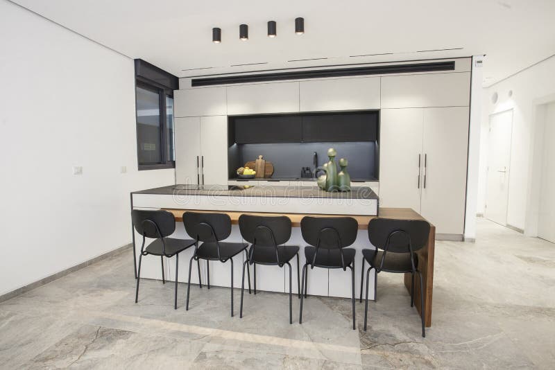 Modern High End Luxury Kitchen Stock Image - Image of dining, expensive ...