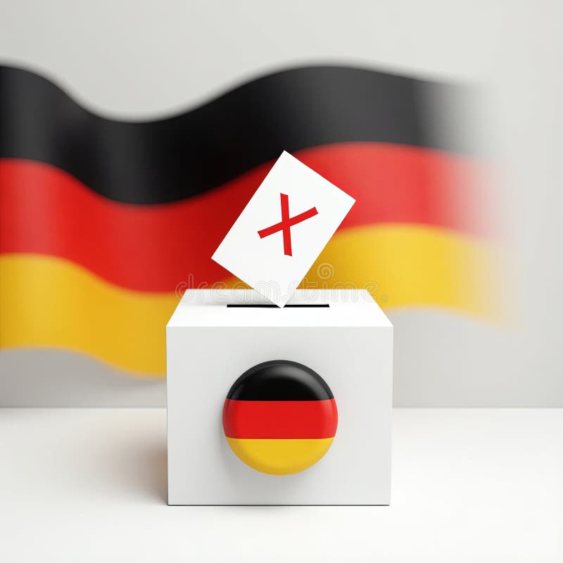 German Election Voting Concept - 3D Render Stock Illustration ...
