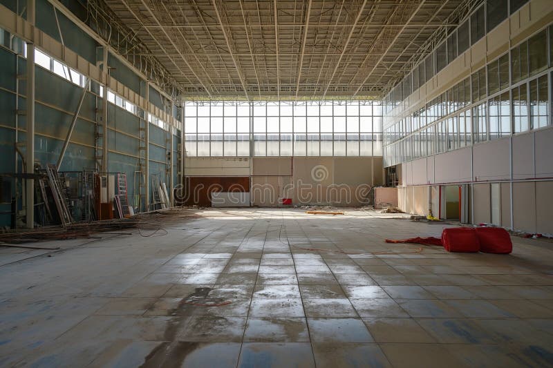 Modern High Rack Distribution Warehouse Stock Image - Image of robotics ...