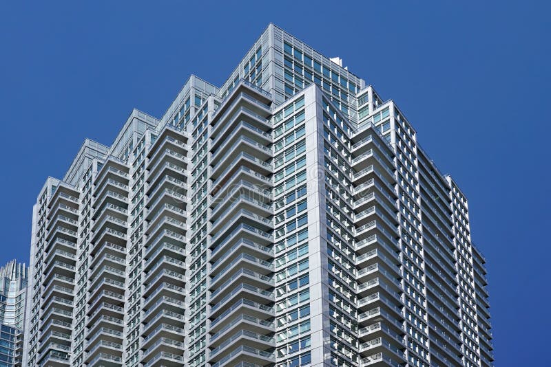 Modern High Rise Apartment Building Stock Photo - Image of architecture ...
