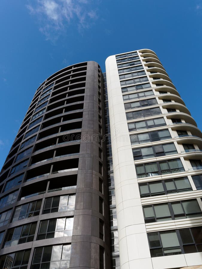 Modern High Rise Apartment Building Stock Photo - Image of square ...