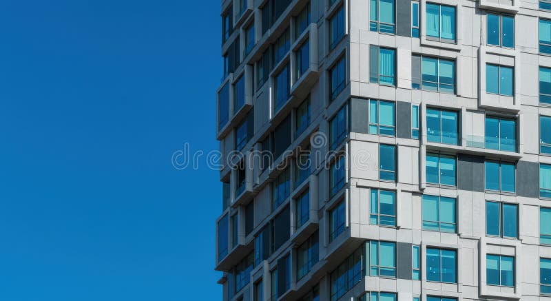 Modern High-rise Architecture Against a Clear Blue Sky Stock Image ...