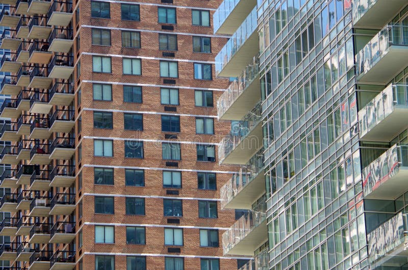 Modern High Rise Balconies and Windows Intersecting Background Stock ...