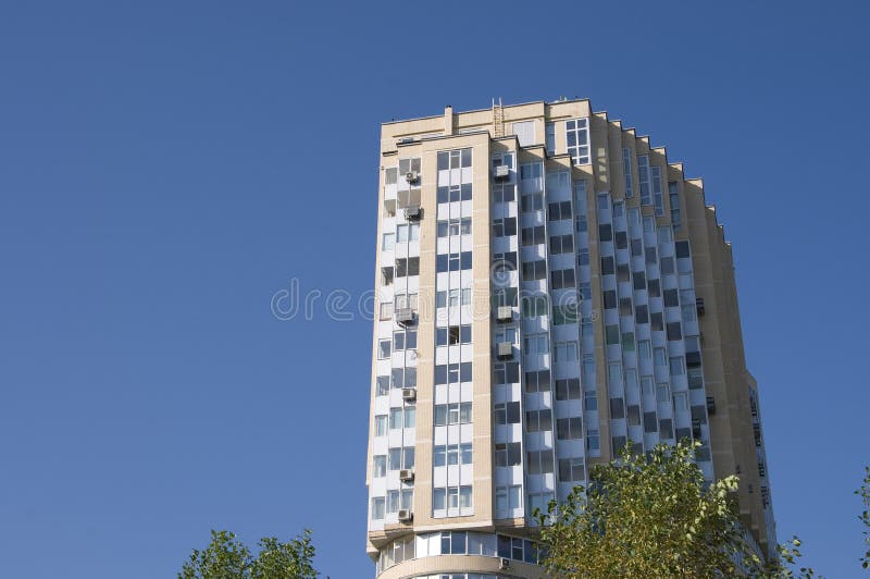Modern high-rise building stock image. Image of trees - 15382477