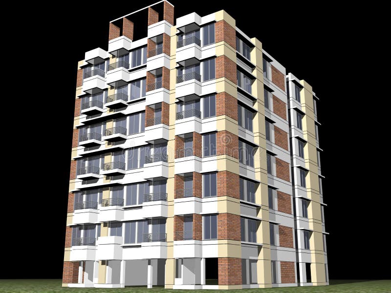 Modern high rise building stock illustration. Illustration of modern ...