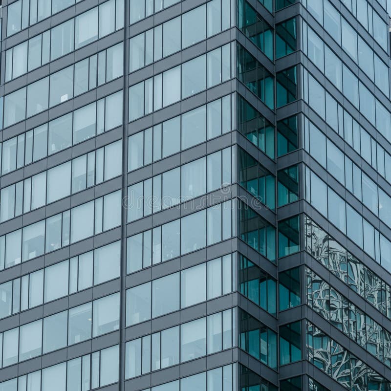 Modern High-rise Building with a Glass Façade, Featuring Numerous ...