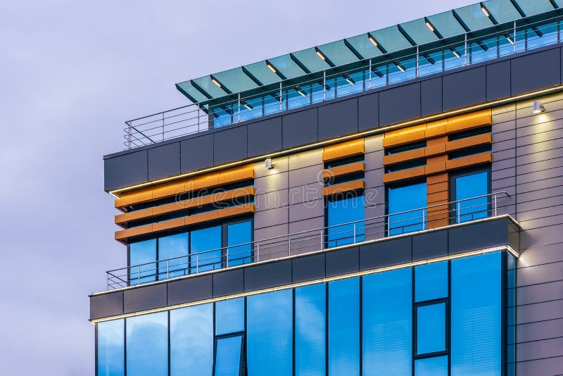 Modern High-rise Building with a Glass Facade Stock Image - Image of ...