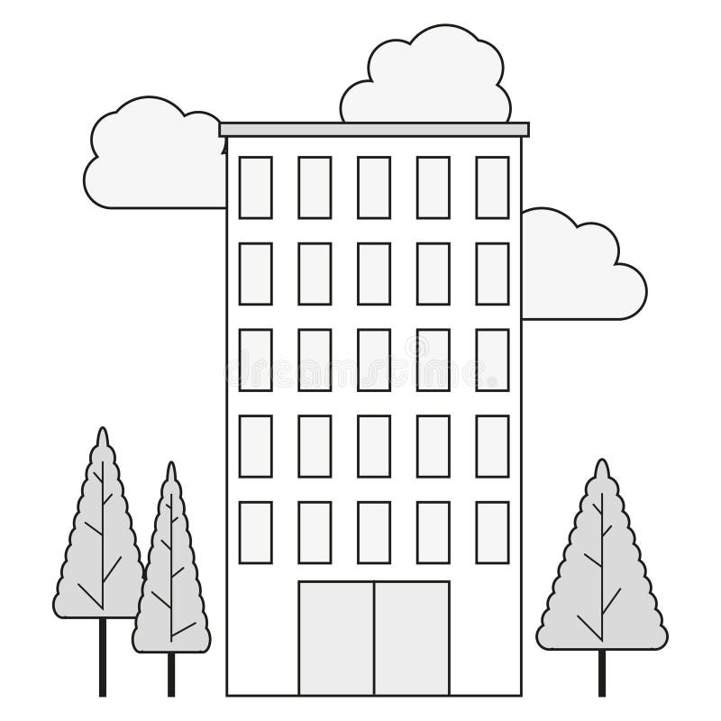 Modern High-rise Building Icon. Building, City. Vector Illustration ...
