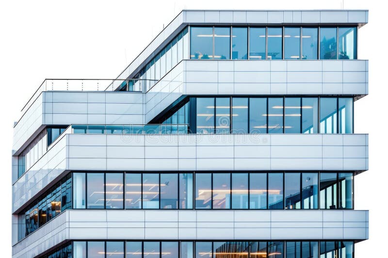 A Modern High-rise Building with Multiple Windows on the Rooftop ...