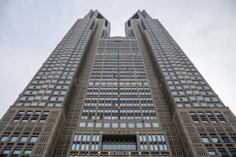 A Modern High-rise Building with a Simple Design of Square Bars is ...