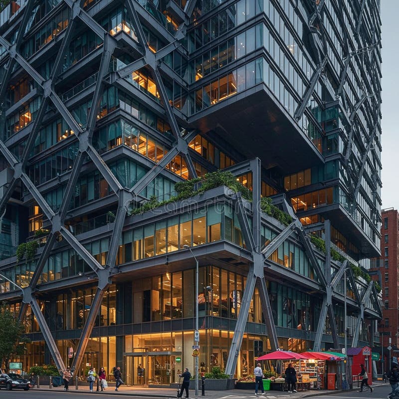 Building Exoskeleton Structure Stock Image - Image of design, abstract ...