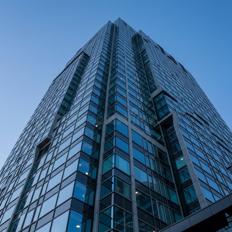 Modern High-rise Building with a Striking Glass and Steel Facade ...