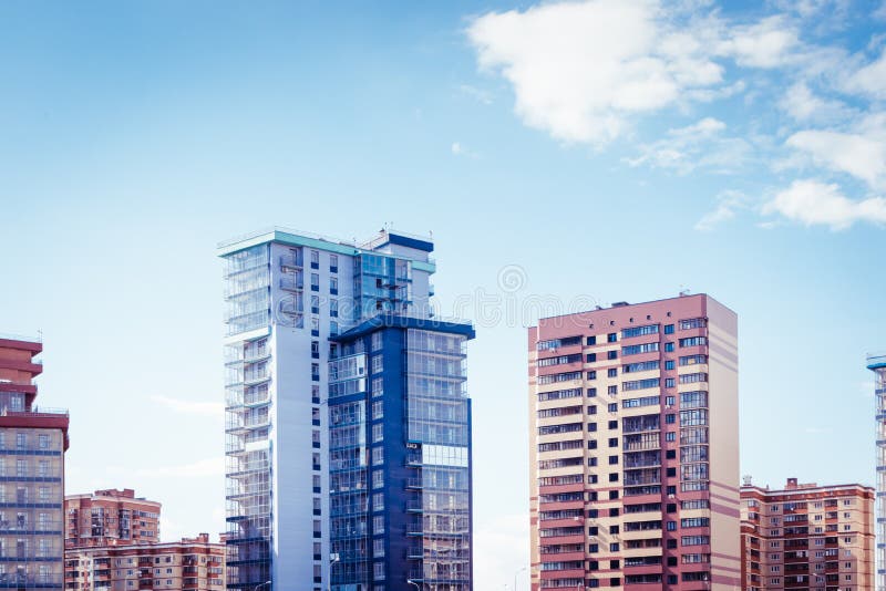 Modern high-rise buildings stock photo. Image of city - 143054016