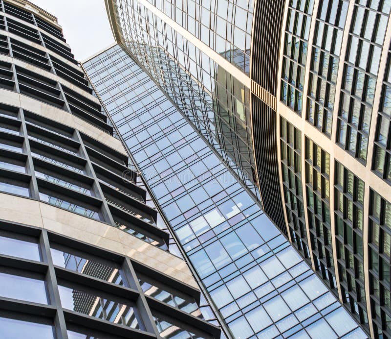 Modern high-rise buildings stock image. Image of diminishing - 79639615