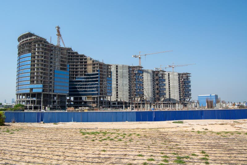 Modern High-Rise Construction Site Stock Image - Image of vacation ...