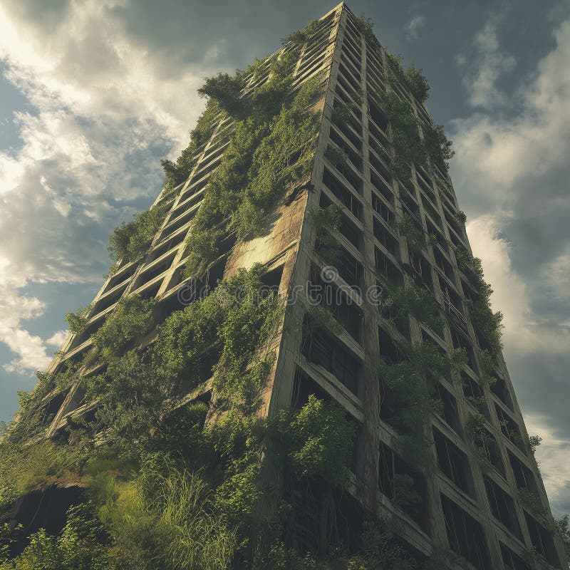 Modern High Rise Curved Design Lush Greenery Exterior Stock Photos ...