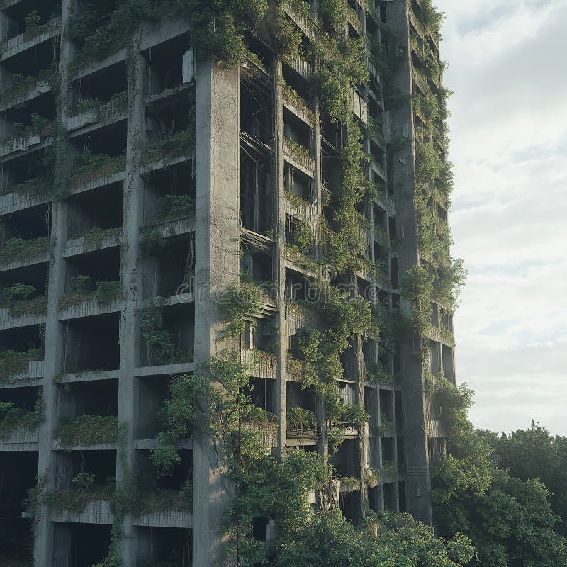 Modern High-rise, Curved Design, Lush Greenery Exterior Stock Image ...