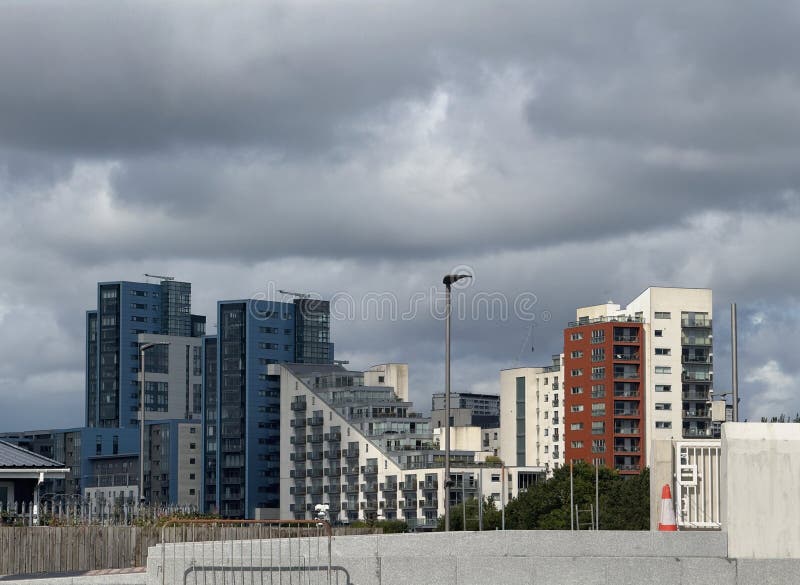 Modern High Rise Flats at New Development Stock Photo - Image of tall ...