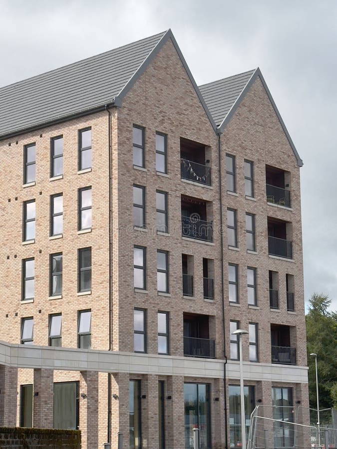 Modern High Rise Flats at New Development Stock Photo - Image of ...