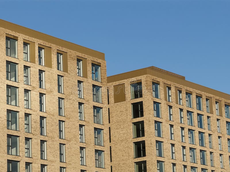 Modern High Rise Flats at New Development on Waterfront Stock Photo ...