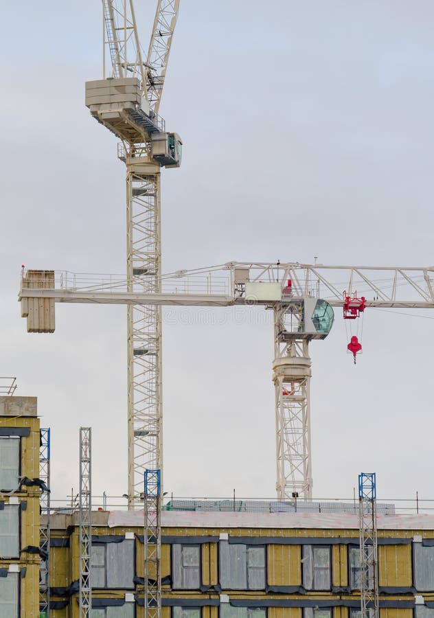Modern High Rise Flats at New Housing Development during Construction ...