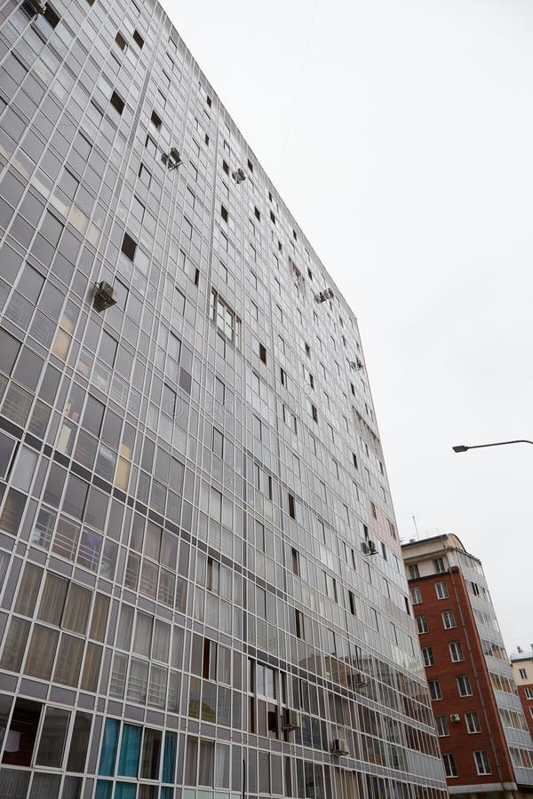 Modern High-rise Multi-storey Residential Building with Balconies Stock ...