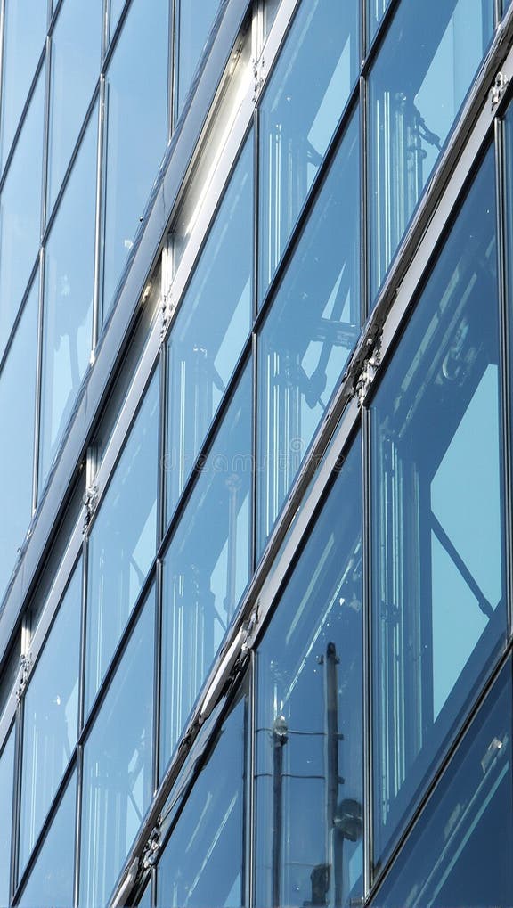 Modern High Rise Structure with Bold Diagonal Bracing on Glass Facade ...