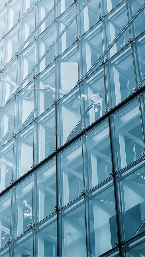 Modern High Rise Structure with Bold Diagonal Bracing on Glass Facade ...