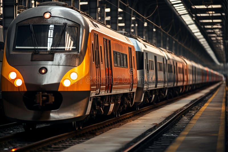 Modern High Speed Commuter Train Stock Photo - Image of passenger ...