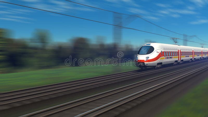 High-speed Trains Running on Ports and Railways Stock Footage - Video ...