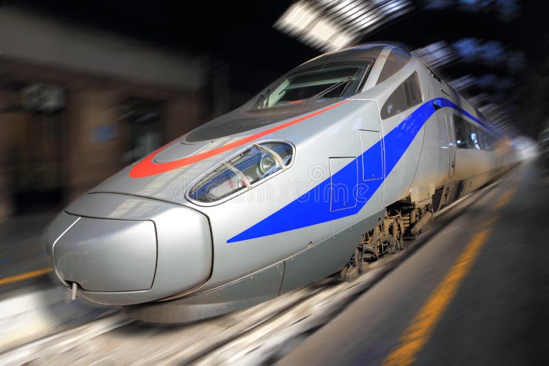 Modern high speed train stock image. Image of tube, journey - 16622627
