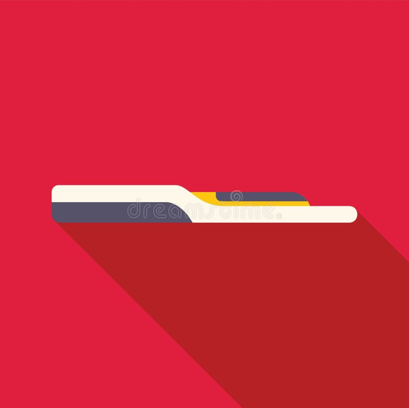 Modern High Speed Train Approaching Station Flat Design Icon Stock ...