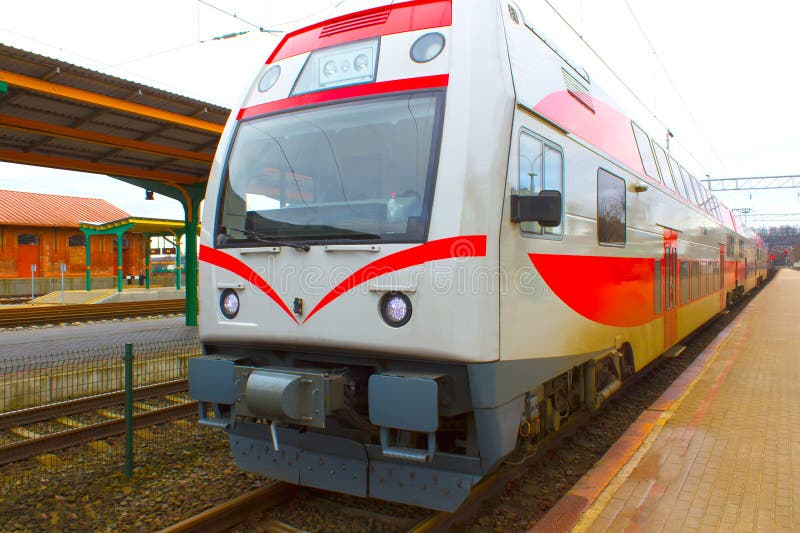 Modern High Speed Train on a Cloudy Day Stock Image - Image of carriage ...