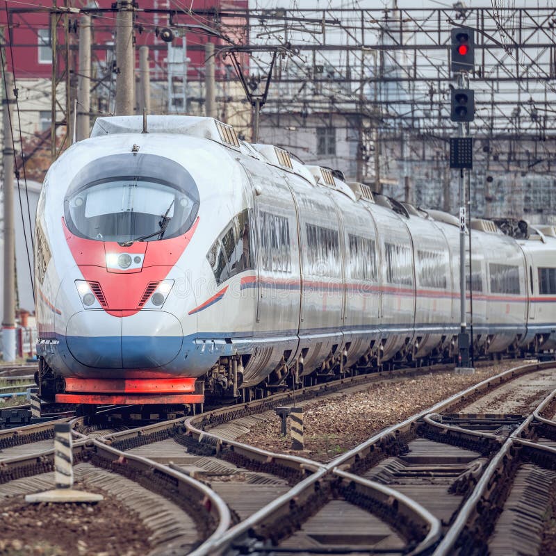Modern high-speed train. stock photo. Image of expressroad - 65311120