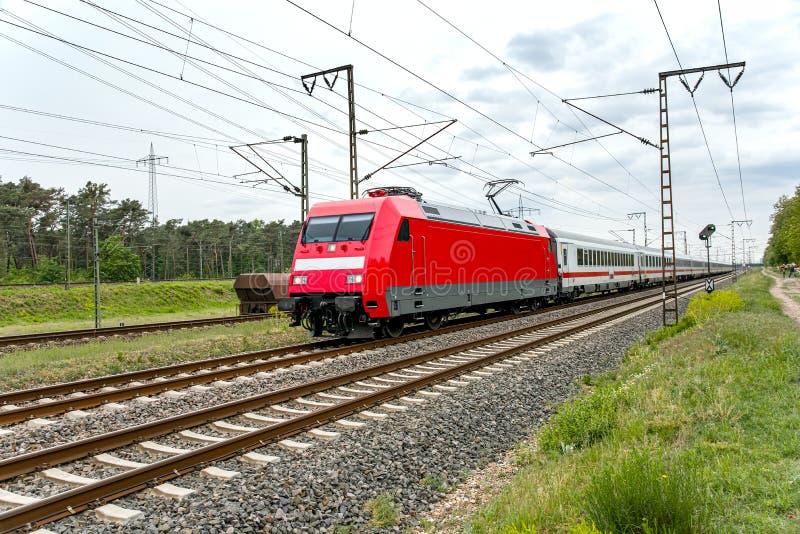 Modern high speed train stock photo. Image of focus - 184529150