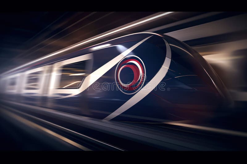 Modern High Speed Train, Fast Travel Transport Generative Ai Stock ...