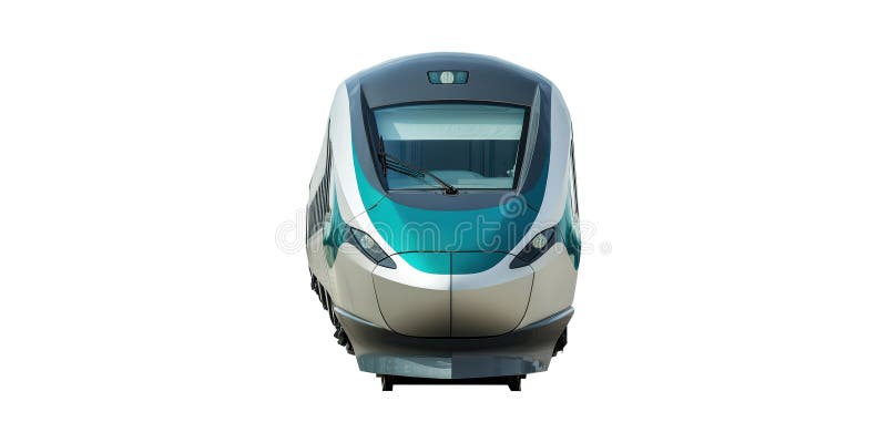 Modern High-Speed Train Front View. Advanced Transportation and Rail ...
